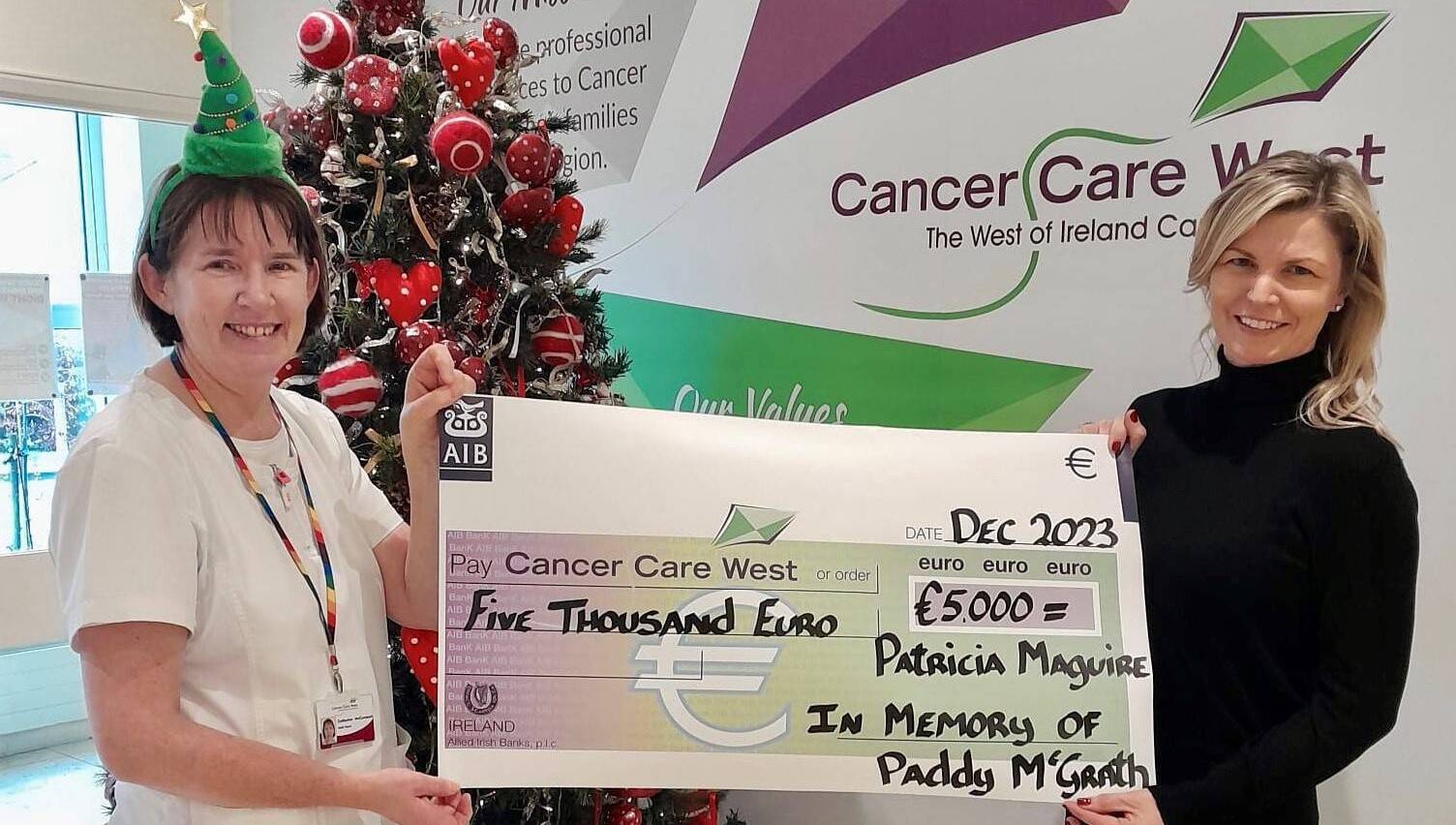 Local notes: Presentation of €5000 to Cancer Care West - Community ...