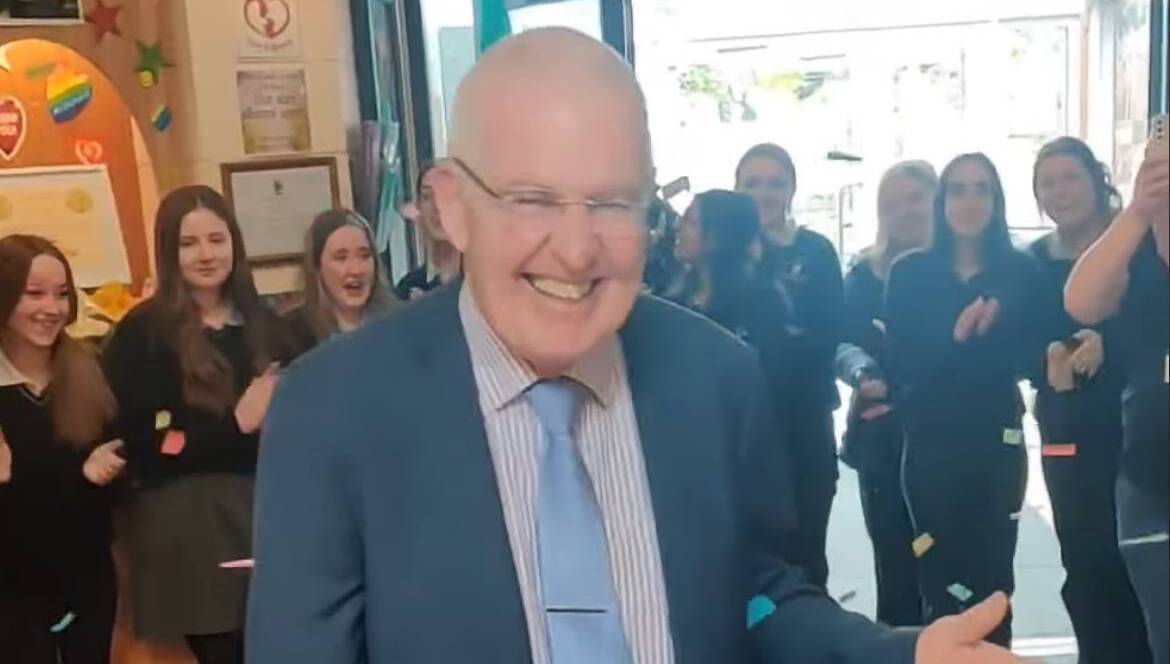 Watch: Mayo students say emotional goodbye to principal who retires ...